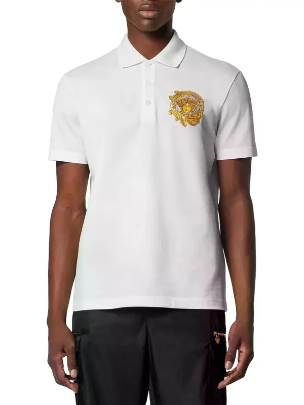 Versace Cotton Polo Shirt - White
