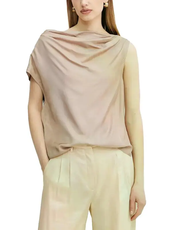 MARCIANO Dorian Draped Top - Neutrals