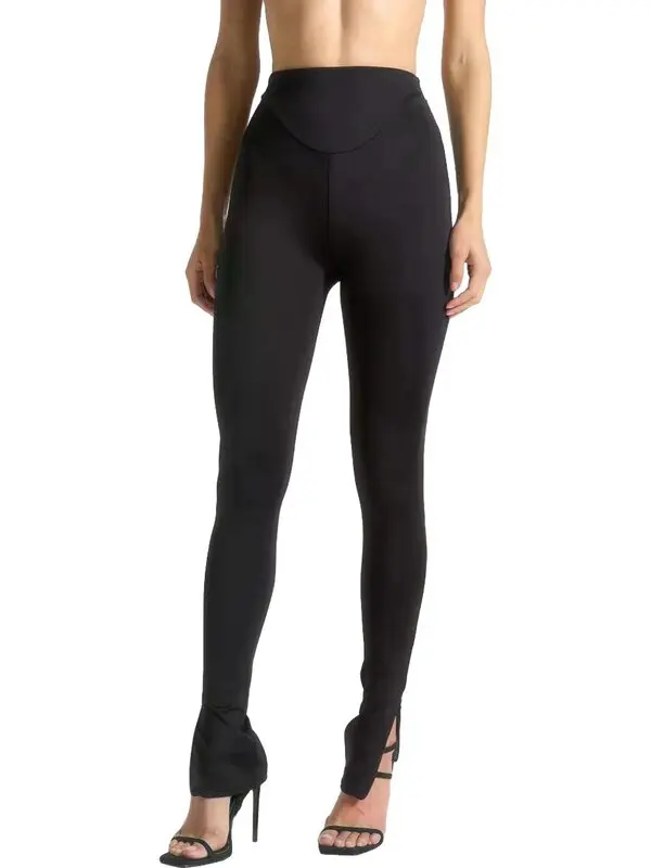 Manière De Voir Chloe Dipped-waistband Leggings - Black