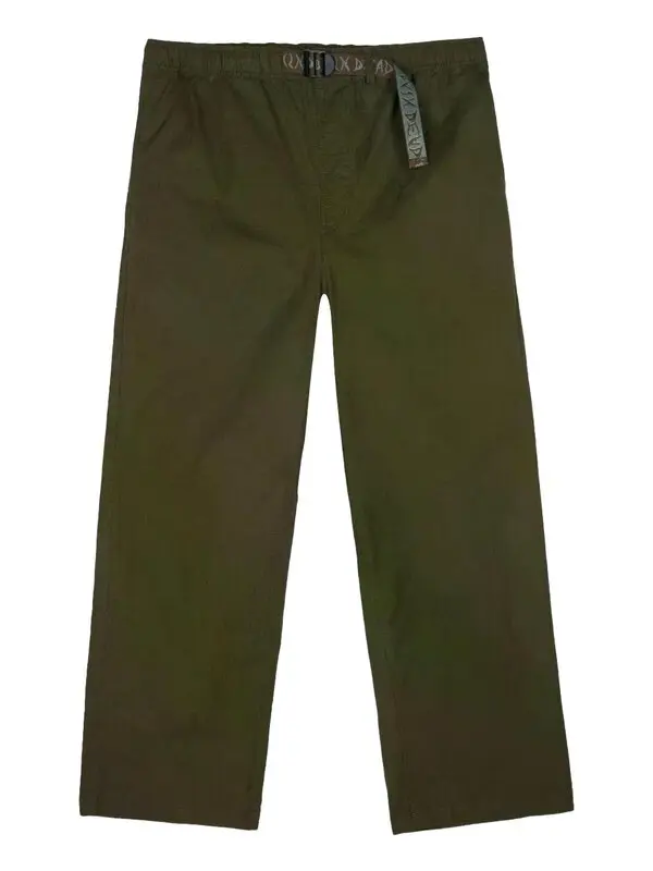 BRAIN DEAD Elasticated-waistband Buckle Trousers - Green