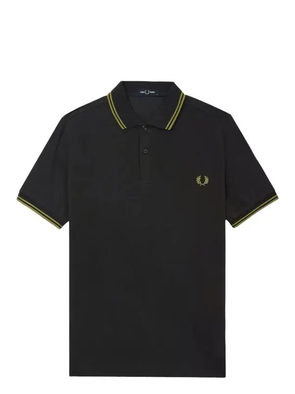 Fred Perry Laurel Wreath-embroidered Cotton Polo Shirt - Grey
