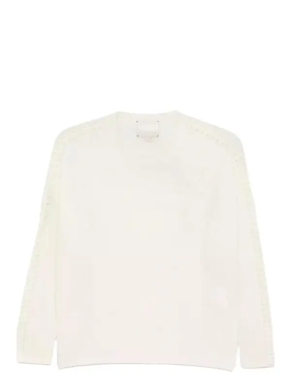 KUJTEN Whipstitch-detailed Sweater - White