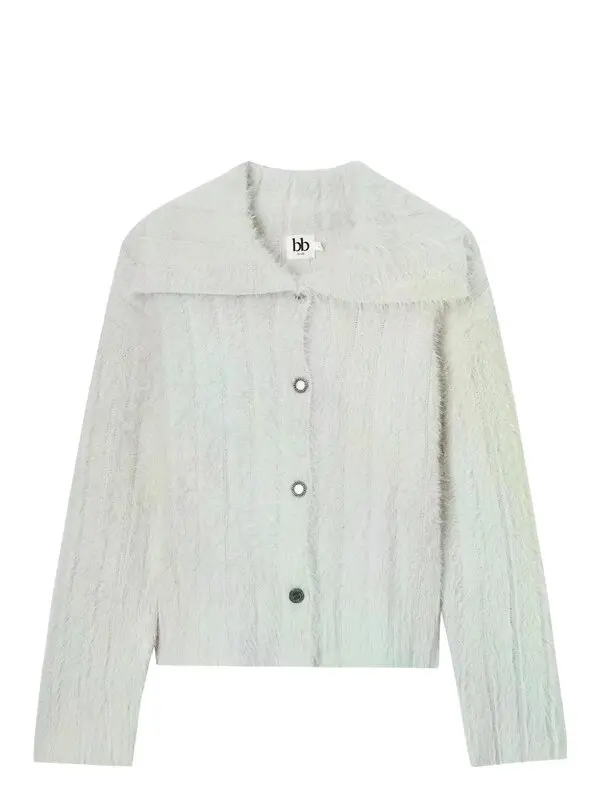 B+AB Collared Knit Cardigan - Neutrals