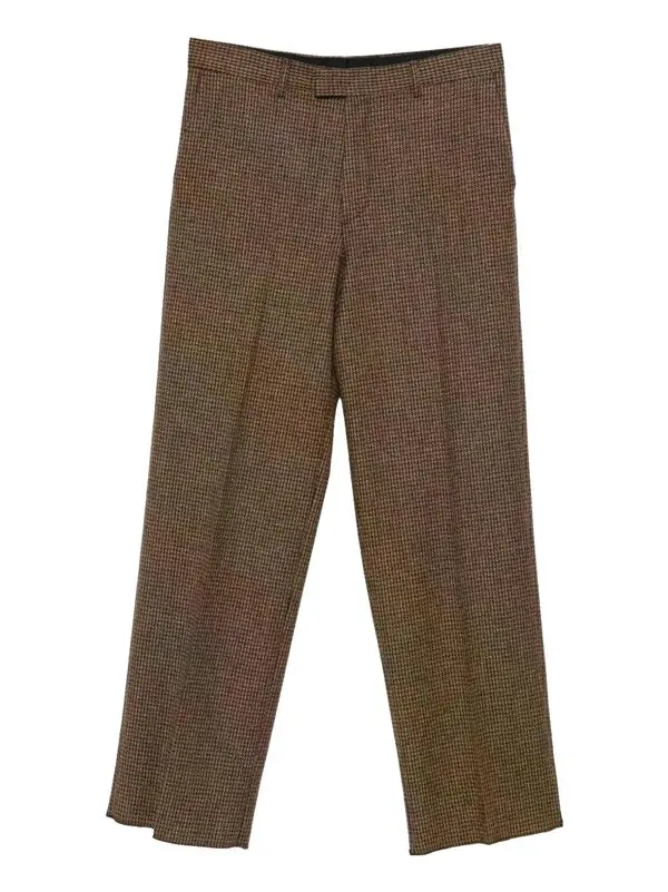 Emporio Armani Checkered Trousers - Brown