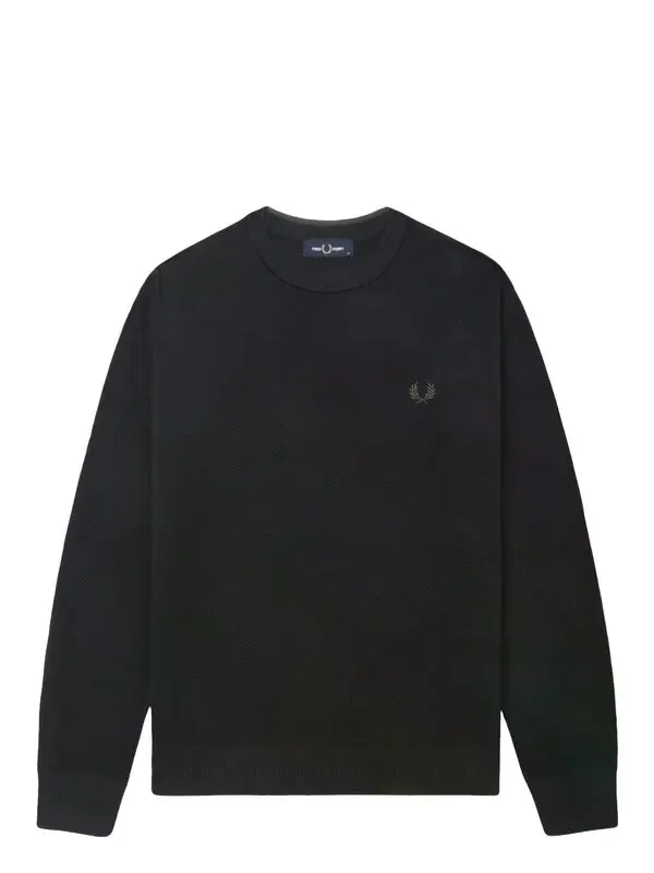 Fred Perry Logo Crew-neck Sweater - Blue