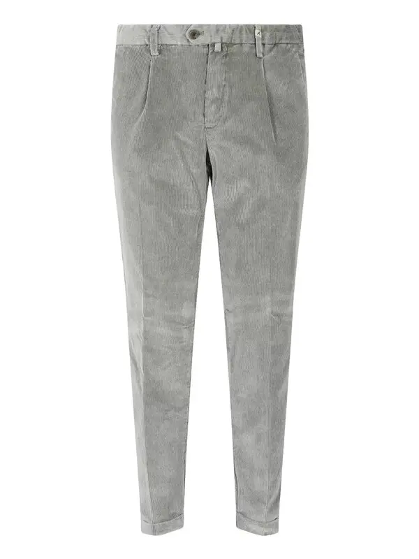 MYTHS Corduroy Pleated Trousers - Grey
