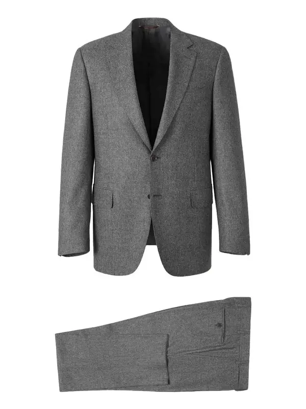 Canali Notched-lapel Single-breasted Suit - Grey