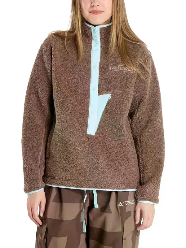 Adidas Logo-patch Sweatshirt - Brown