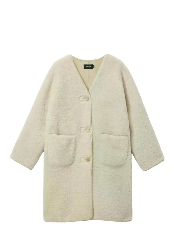 TOUT A COUP Button Pocket Coat - Neutrals