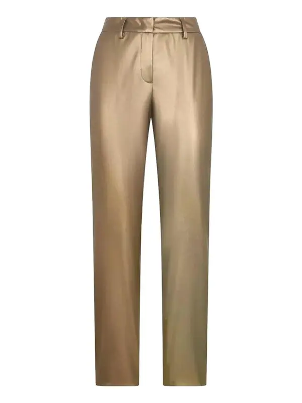 Boglioli Metallic Vegan Leather Trousers - Brown