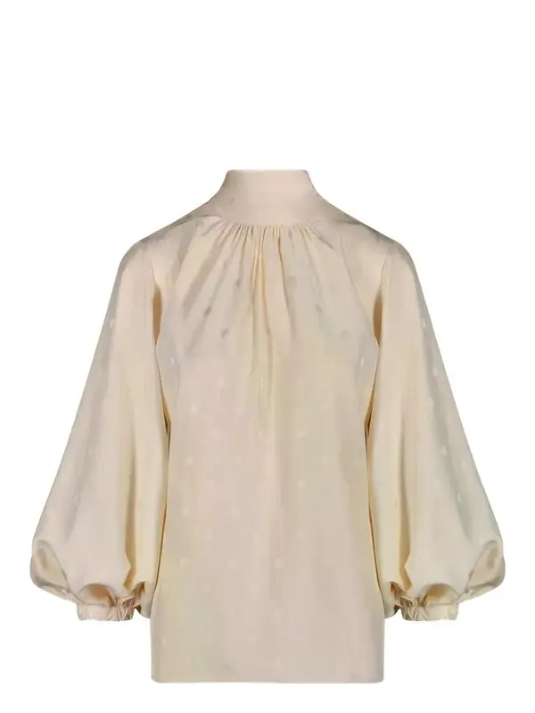Johanna Ortiz Flying Sky Tie-neck Top - Neutrals