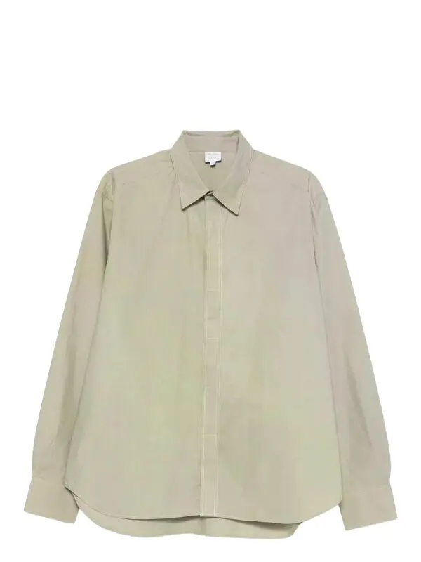 Paul Smith Topstitching Buttoned Shirt - Green