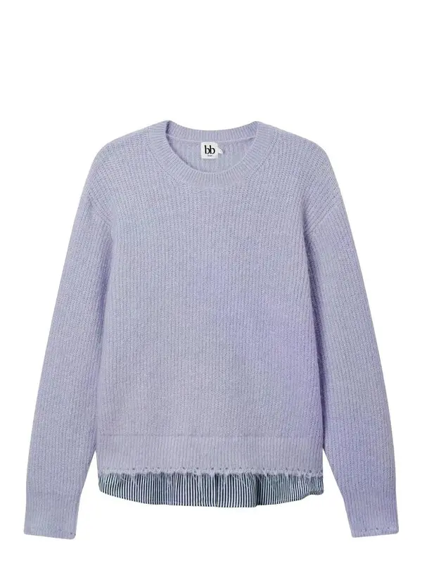 B+AB Round-neck Sweater - Purple