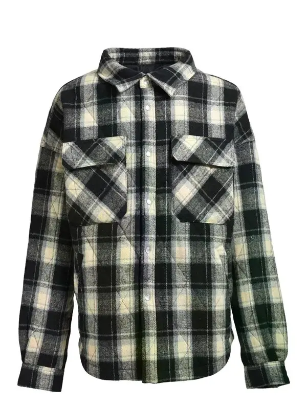 BREATH Check-pattern Shirt - Black