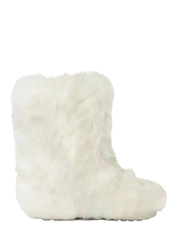 Versace Medusa Fur Boots - White