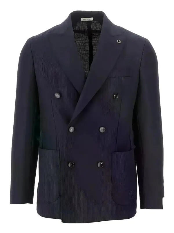 BRERAS MILANO Double-breasted Blazer - Blue