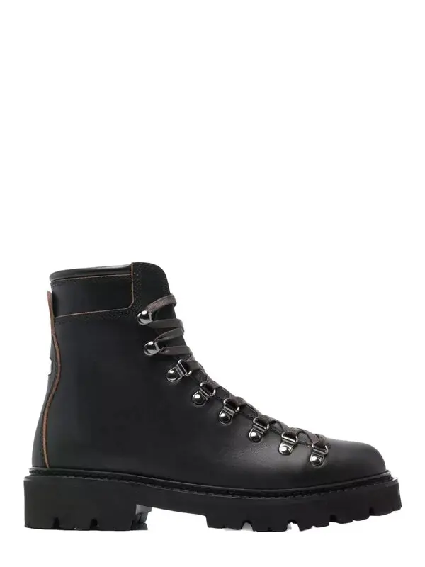 Bally 35mm Lace-up Lug-sole Combat Boots - Black