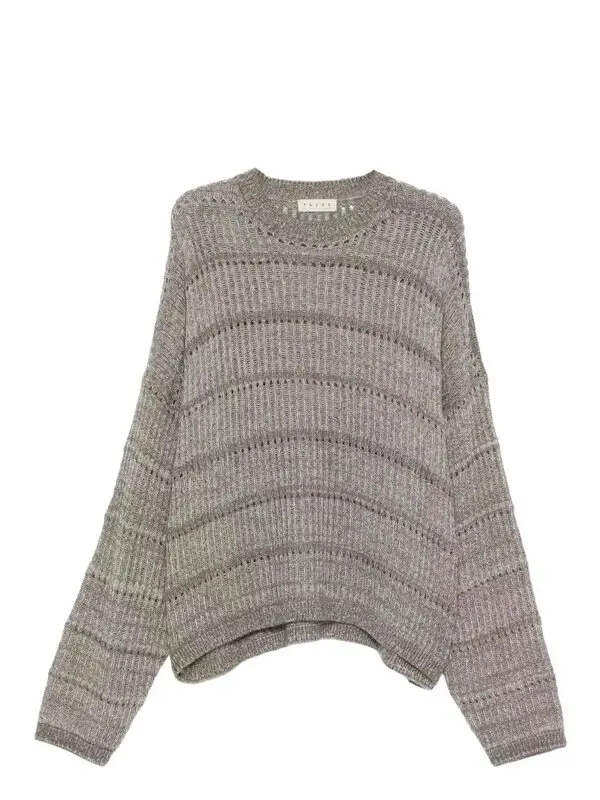 PAURA Efesto Striped Knitwear - Grey