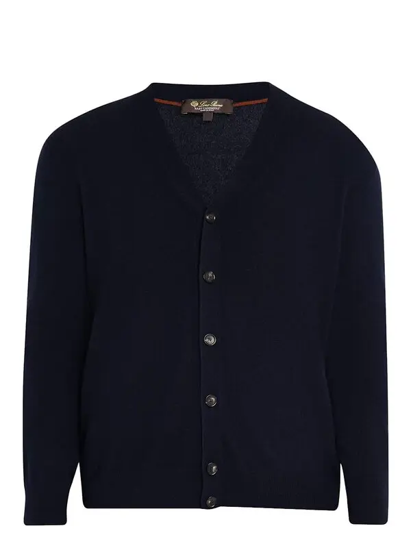 Loro Piana Classic Baby Cashmere Cardigan - Navy