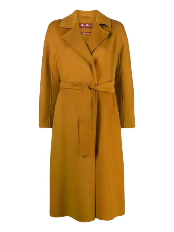 Max Mara Belted Knitted Coat - Orange