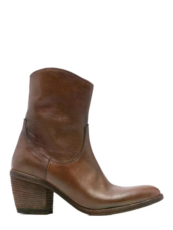 FAUZIAN JEUNESSE 75mm Zipped Cowboy Boots - Brown