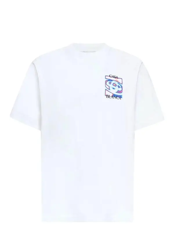 Casablanca Heat Map Logo Crew-neck T-shirt - White