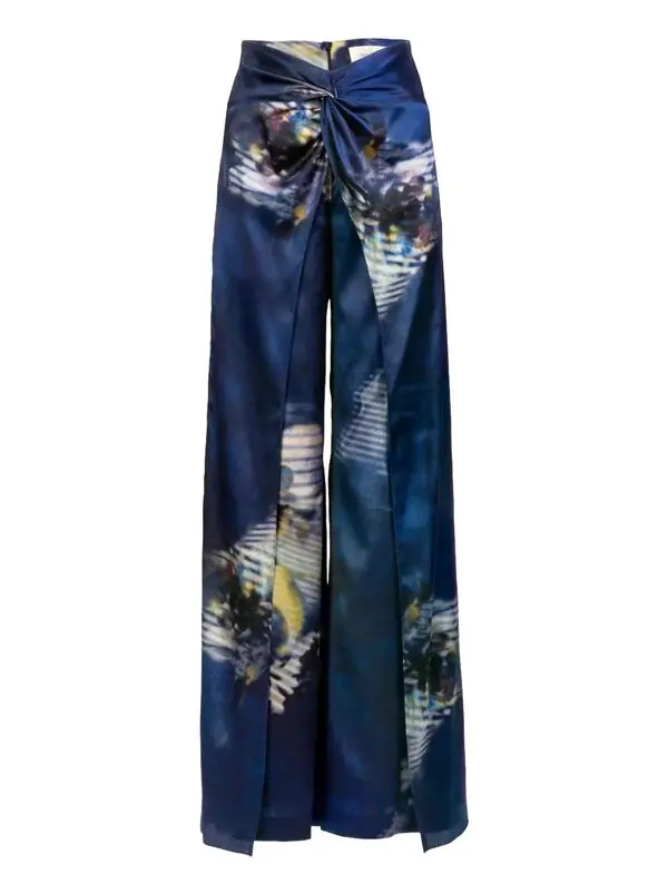 Silvia Tcherassi Canturipe Silk Trousers - Blue