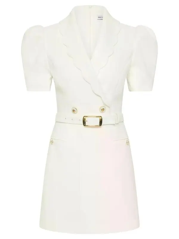 Rebecca Vallance Marina Belted Mini Dress - White