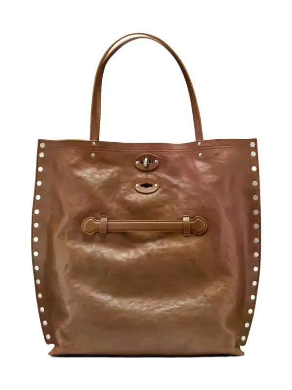 ZANELLATO Studded-embellishment Tote - Brown