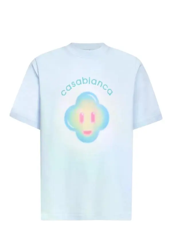 Casablanca Airbrush Smiley Logo T-shirt - Blue