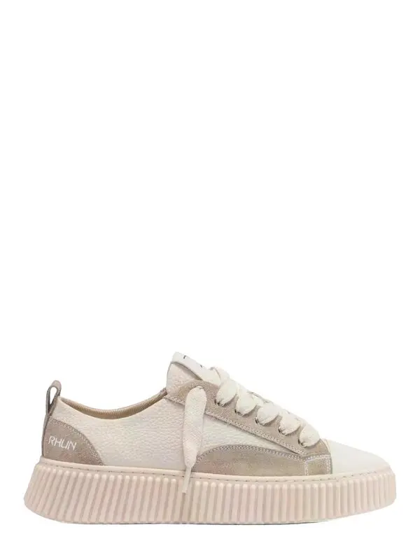 RHUN Leather Lace-up Sneakers - Neutrals