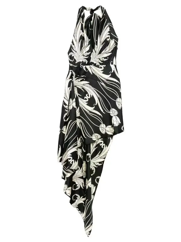 Monse V-neck Printed Dress - Black