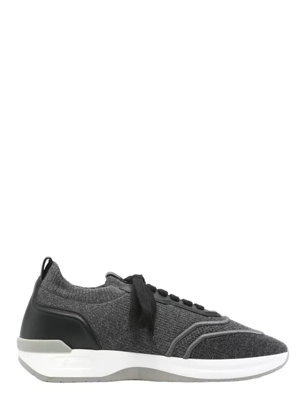 Brioni Panelled Lace-up Sneakers - Grey