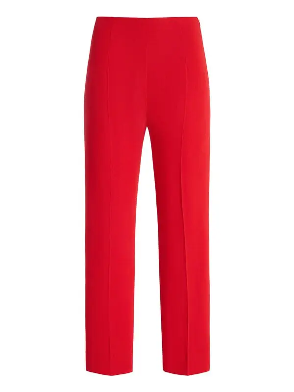 Tove Drew Cropped Trousers - Red