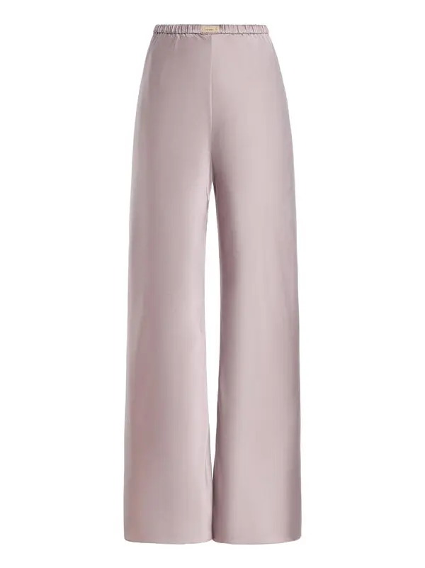 Comme Si Silk-charmeuse Bias Pants - Purple