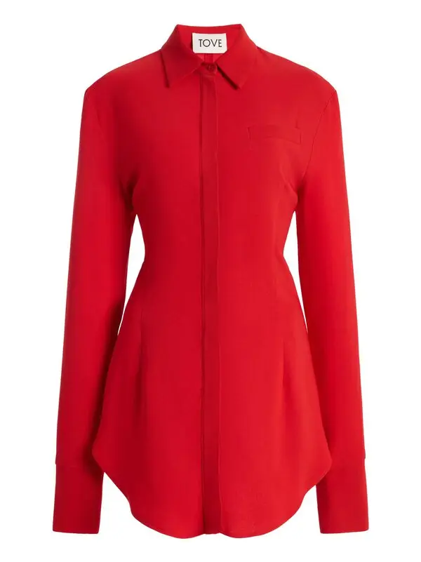 Tove Elvin Crepe Shirt - Red