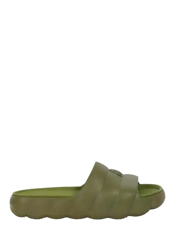Moncler Lilo Quilted Slides - Green