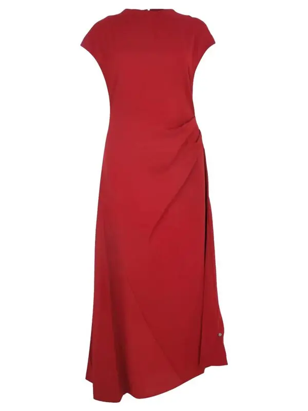 Staud Zaya Draped Maxi Dress - Red