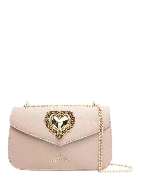 BRACCIALINI Heart-appliqué Cross Body Bag - Neutrals