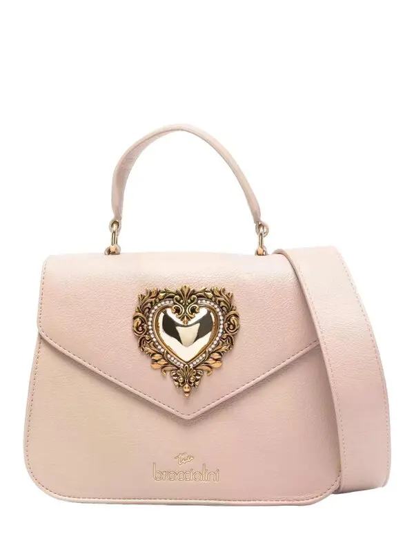 BRACCIALINI Heart-appliqué Top-handle Tote Bag - Neutrals