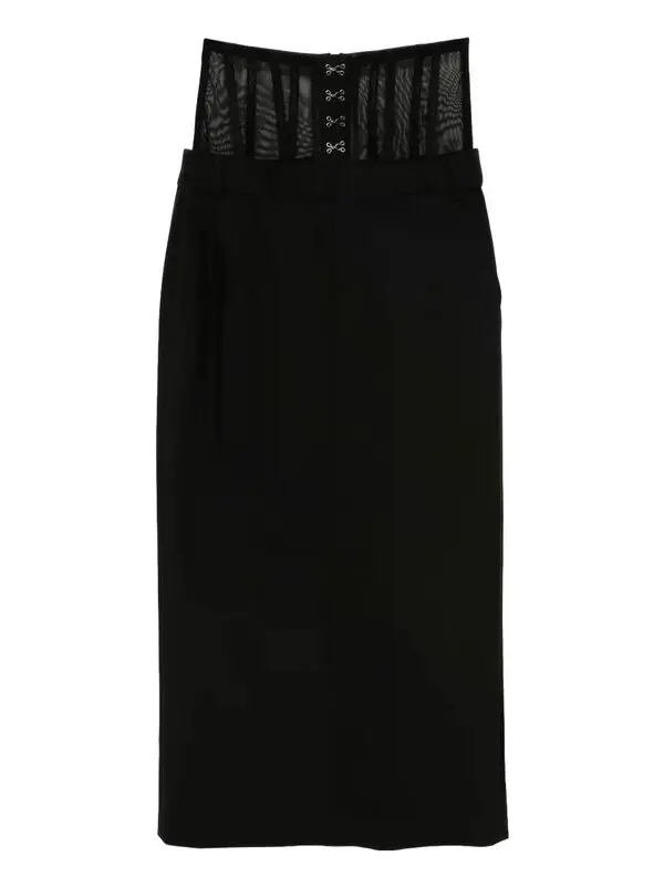 Monse Corset Pencil Skirt - Black