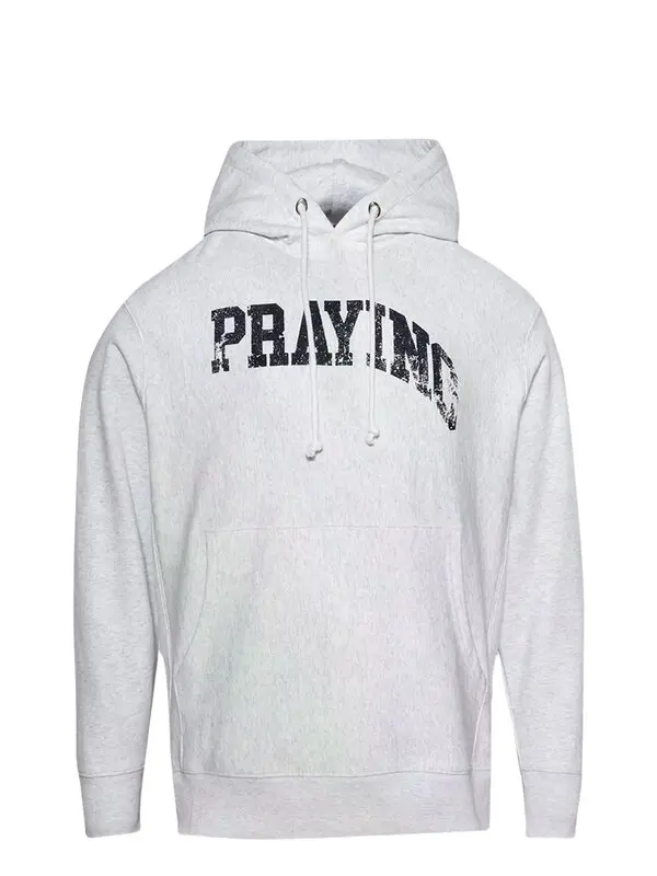 PRAYING College Sweatshirt - Grey
