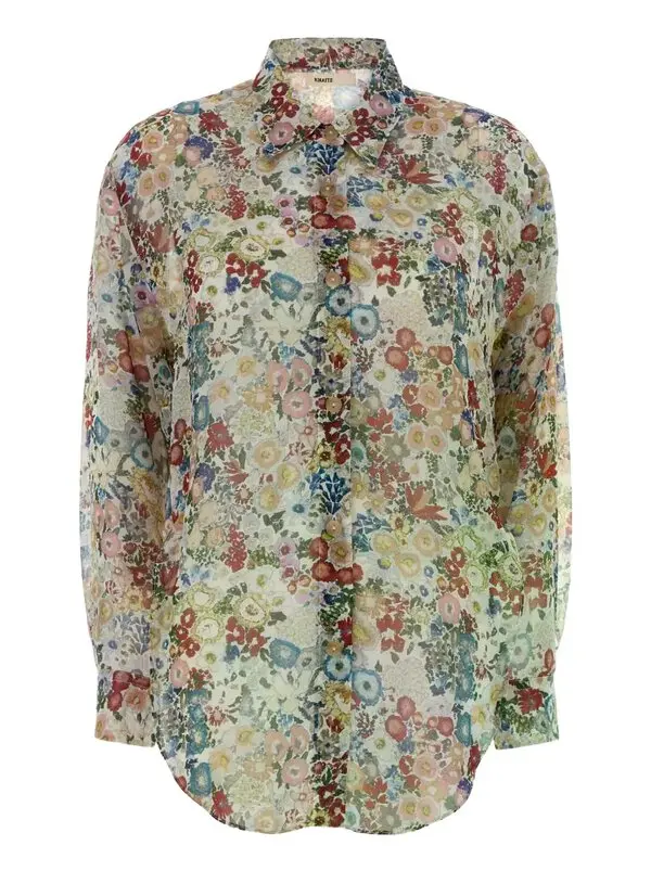 Khaite Floral-pattern Shirt - Neutrals