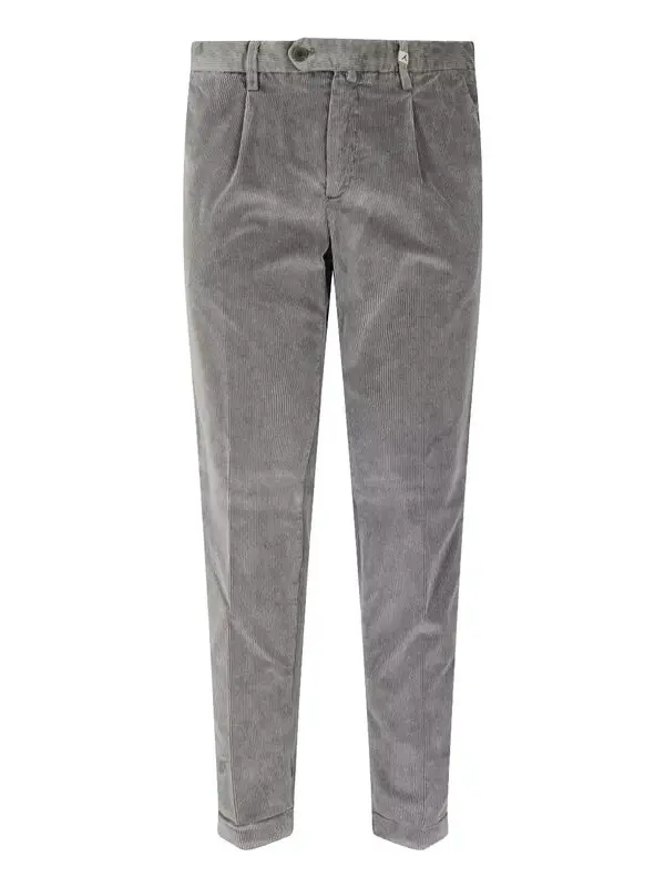 MYTHS Corduroy Button Trousers - Grey