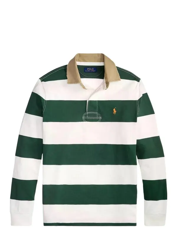 Polo Ralph Lauren Striped-pattern Cotton Polo Shirt - Green