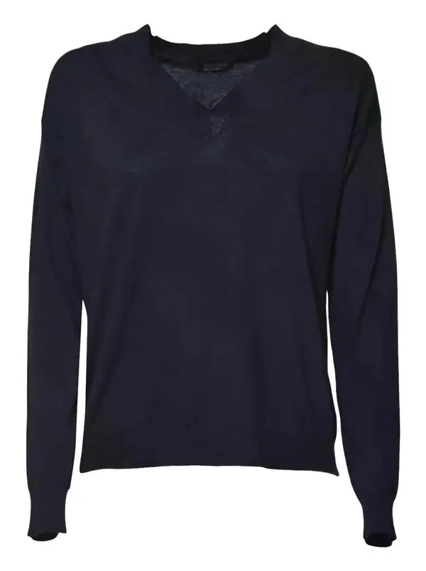 Max Mara V-neck Top - Blue