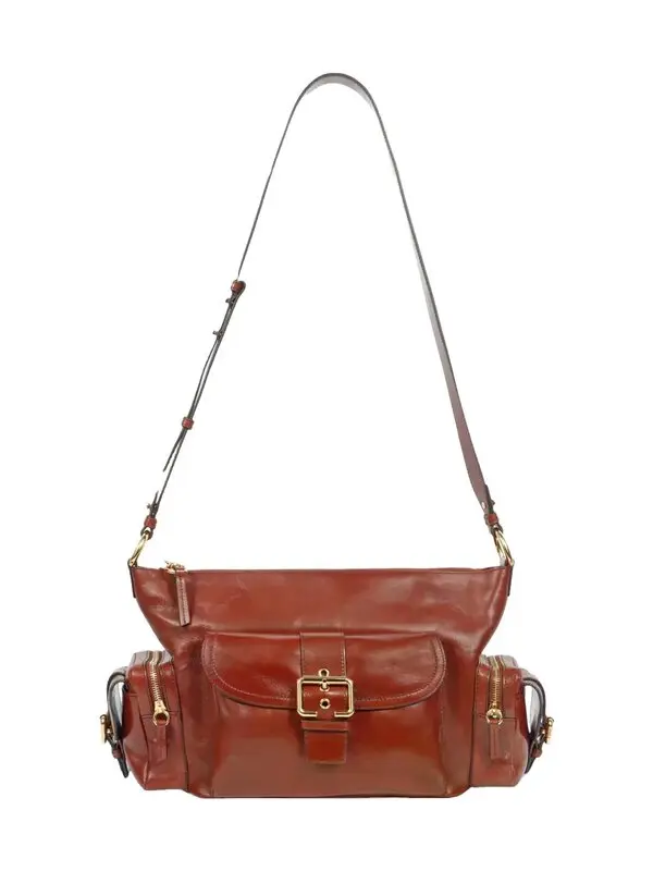 Chloé Leather Camera Crossbody Bag - Brown