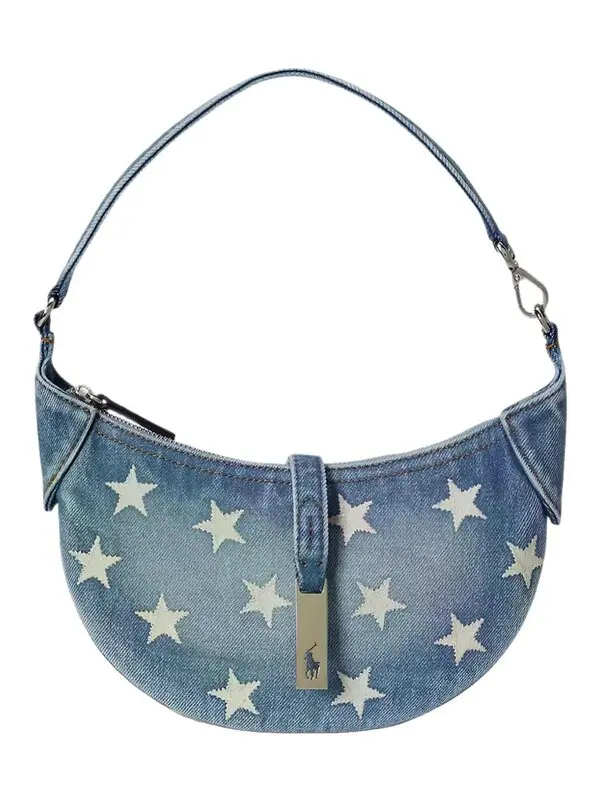 Polo Ralph Lauren Polo Id Star Mini Shoulder Bag In Denim - Blue