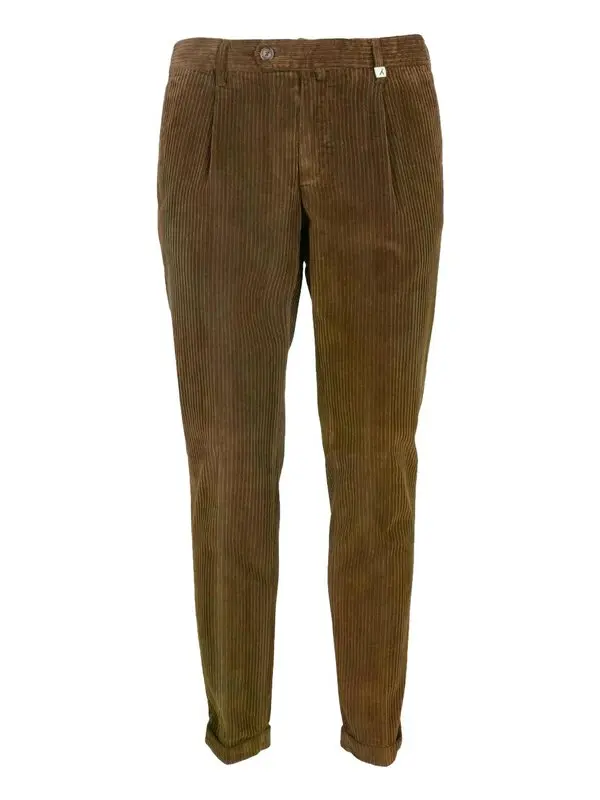 MYTHS Corduroy Tapered Trousers - Brown