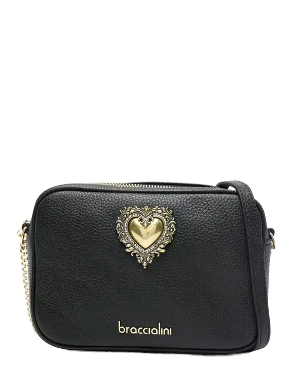 BRACCIALINI Jinny Heart Appliqué Cross Body Bag - Black